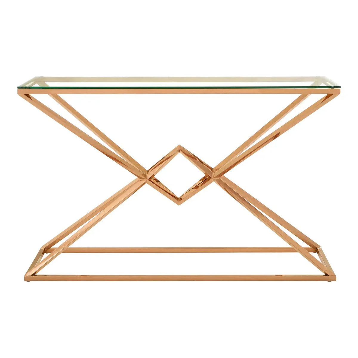 Rose Gold Geometric Console Table – Home Centre Direct