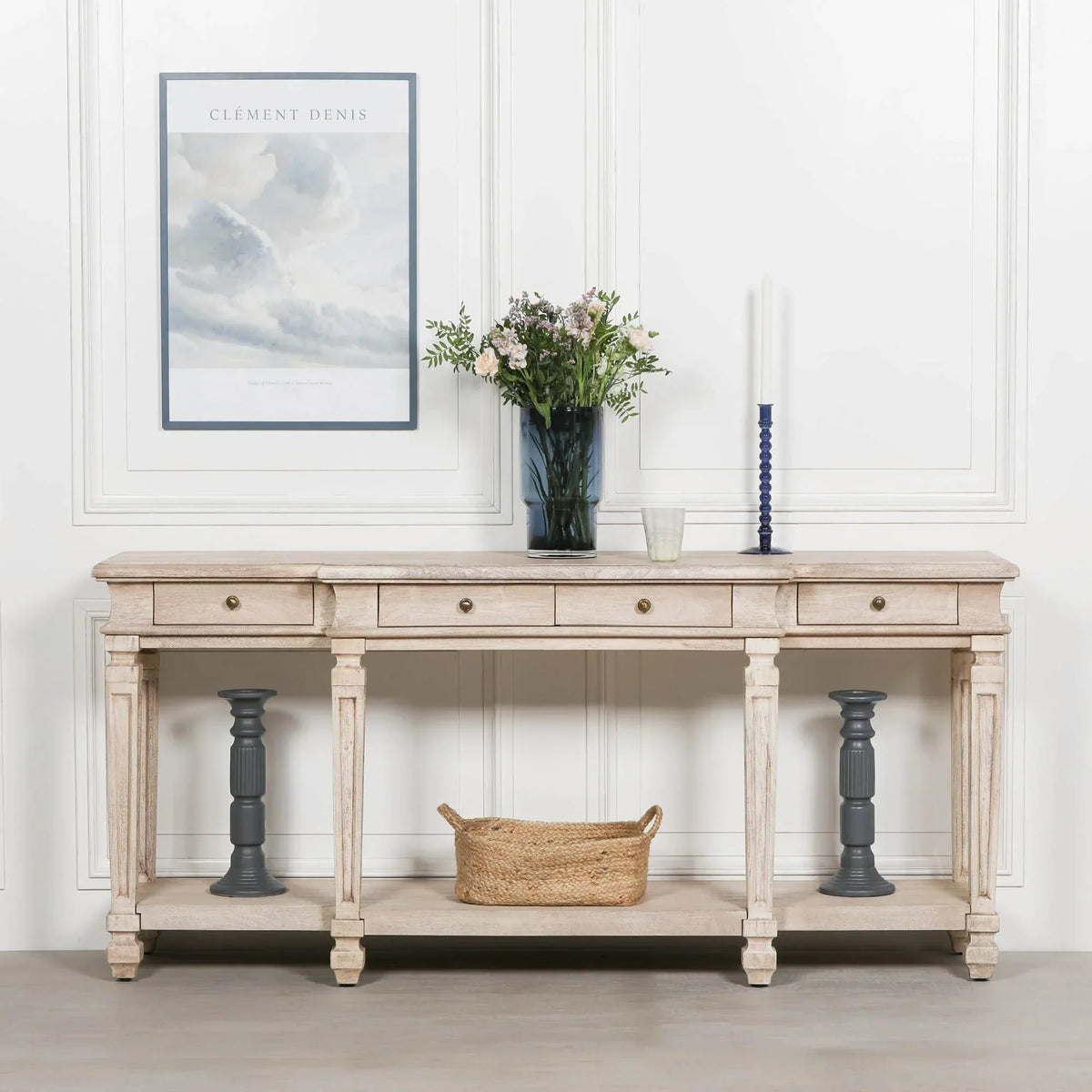 Acacia 4 Drawer Breakfront Console Table – Home Centre Direct